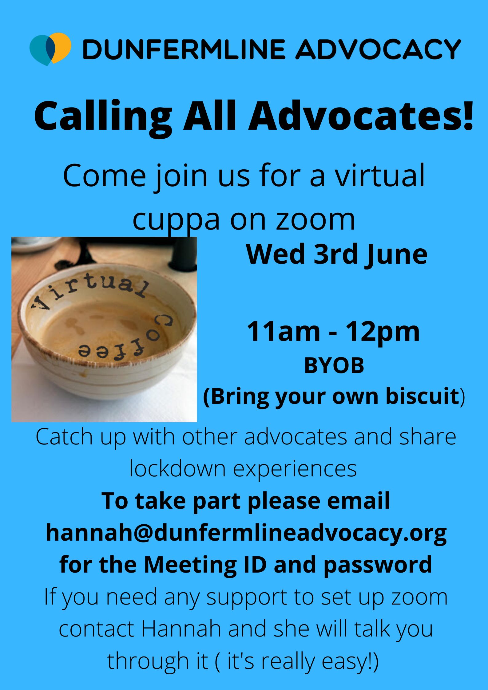 Dunfermline Advocacy | Virtual Cuppa for our Citizen Advocates